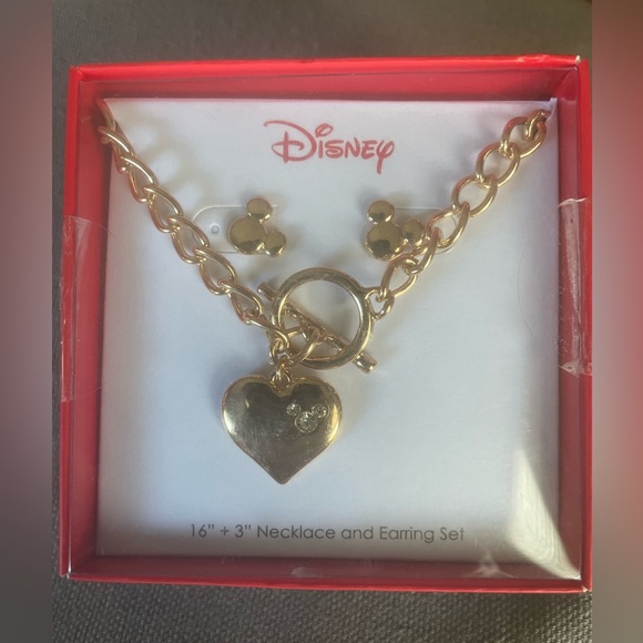 Disney | Jewelry | Disney Necklace And Earring Set | Poshmark
